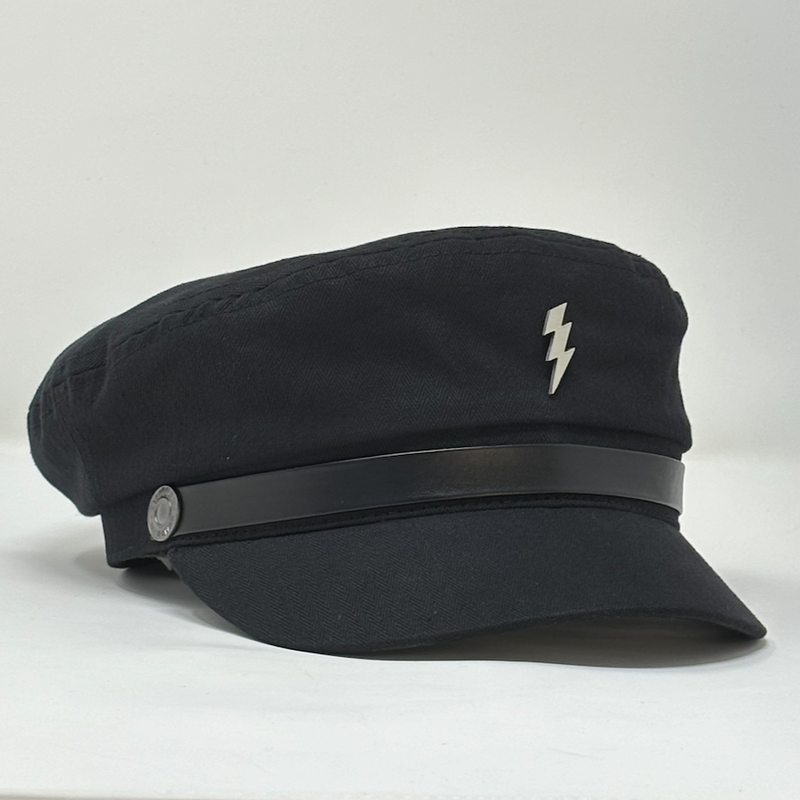 Black TRITON Moto Cap twill – STELLAR Moto Brand